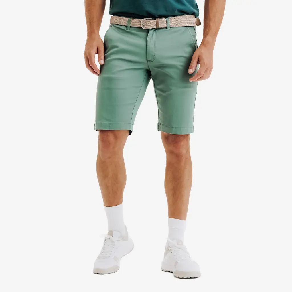 Šorts za golf MW500 chino pamučni muški - zeleni