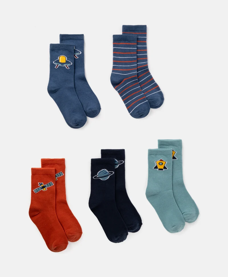 Sokne za dečake sa trkačkim autima 5-pack