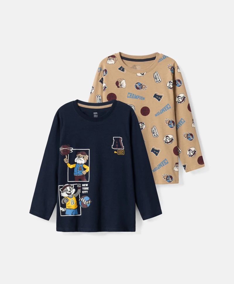 Set majica za dečake sa košarkaškim motivom 100% pamuk