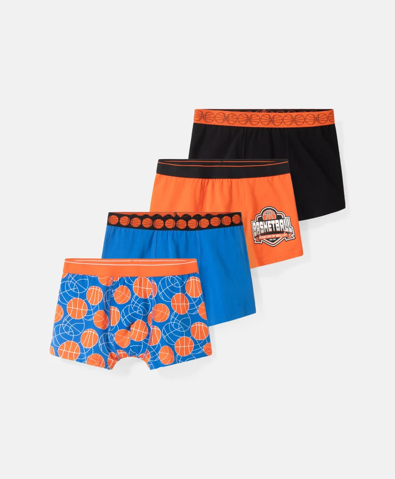 Set bokserica za dečake sa motivom košarke 4-pack