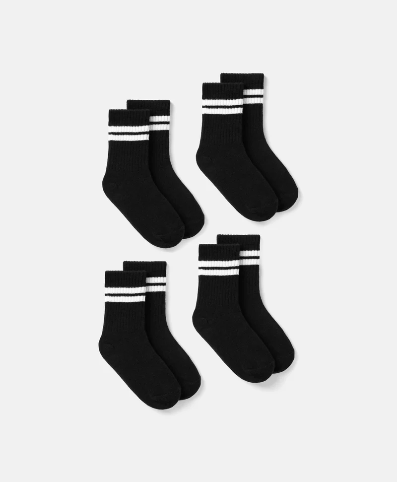 Rebraste sokne za dečake 4-pack