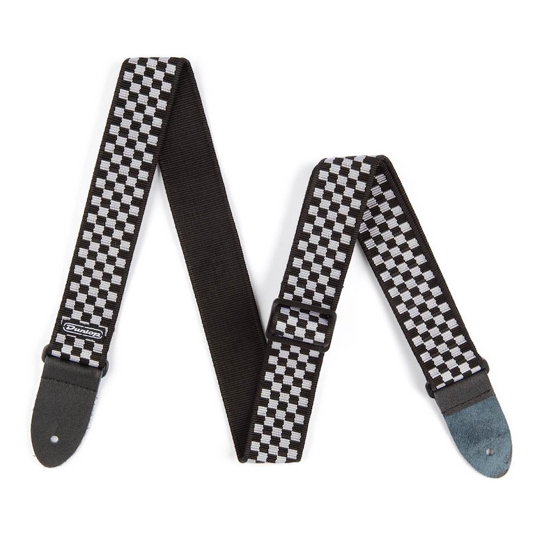DUNLOP D38-31BK CLASSIC BLACK/WHITE CHECK - Kaiš za gitaru