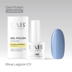 LAB QUEEN Gel lak Hypoallergenic BLUE LAGOON 01 6ml