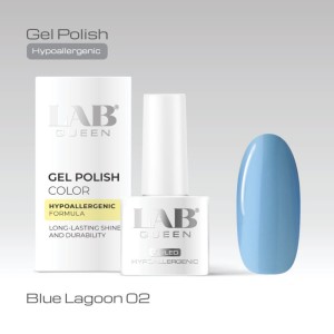 LAB QUEEN Gel lak Hypoallergenic BLUE LAGOON 02 6ml