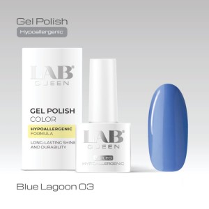 LAB QUEEN Gel lak Hypoallergenic BLUE LAGOON 03 6ml