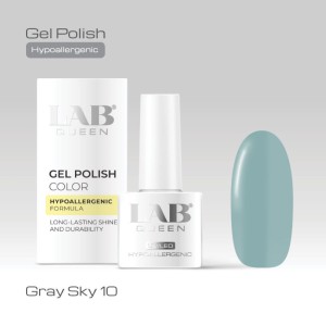 LAB QUEEN Gel lak Hypoallergenic GRAY SKY 10 6ml