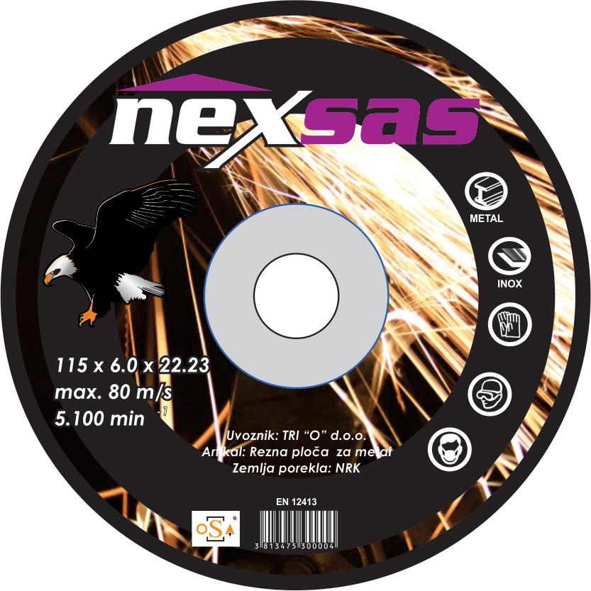 NEXSAS BRUSNA PLOCA ZA METAL 115X6X22.23