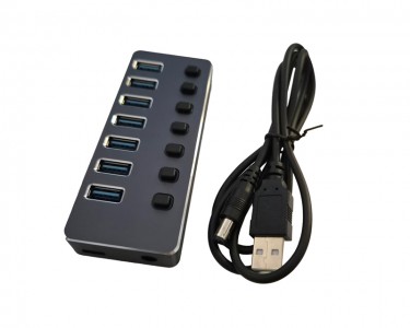 E-GREEN USB 3.1 tip C - HUB Superbrzi 7port USB 3.0