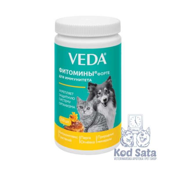 VEDA Fitomini Forte za Imunitet, Za Pse i Mačake 200 tbl.
