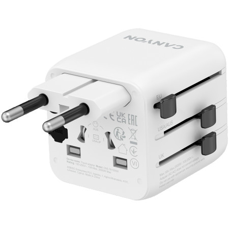 CANYON Travel Adapter OnTour One EUUKUSAUS White CNS-TA1005W