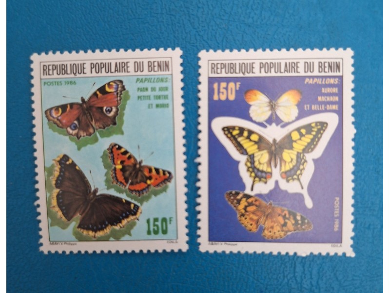 Benin 1986 cista serija leptiri