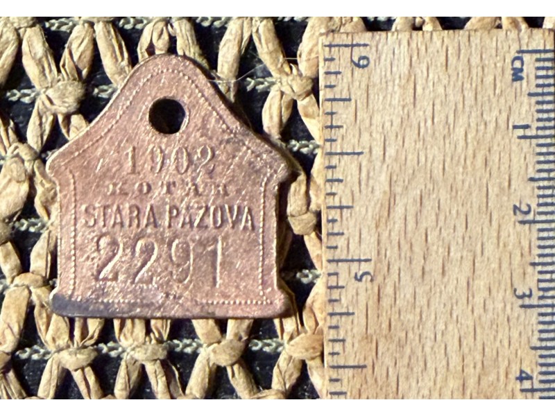 kerecnjak plocica za psa 1902.godina