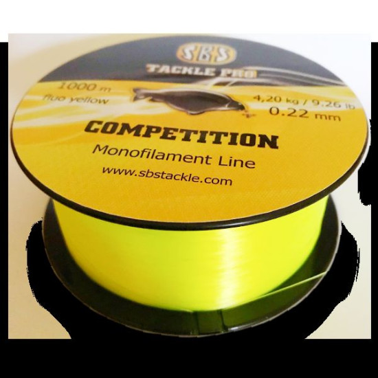 SBS COMPETITION MONO 1000M 0,30MM FLUO YELLOW