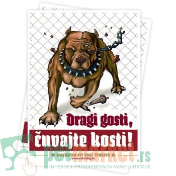 Watchdog: Nalepnica upozorenja za stan Pit Bul Smeđi