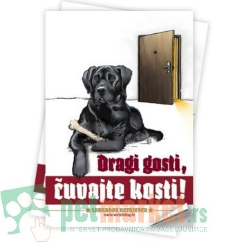 Watchdog: Nalepnica za stan čuvaj se psa Labrador Crni
