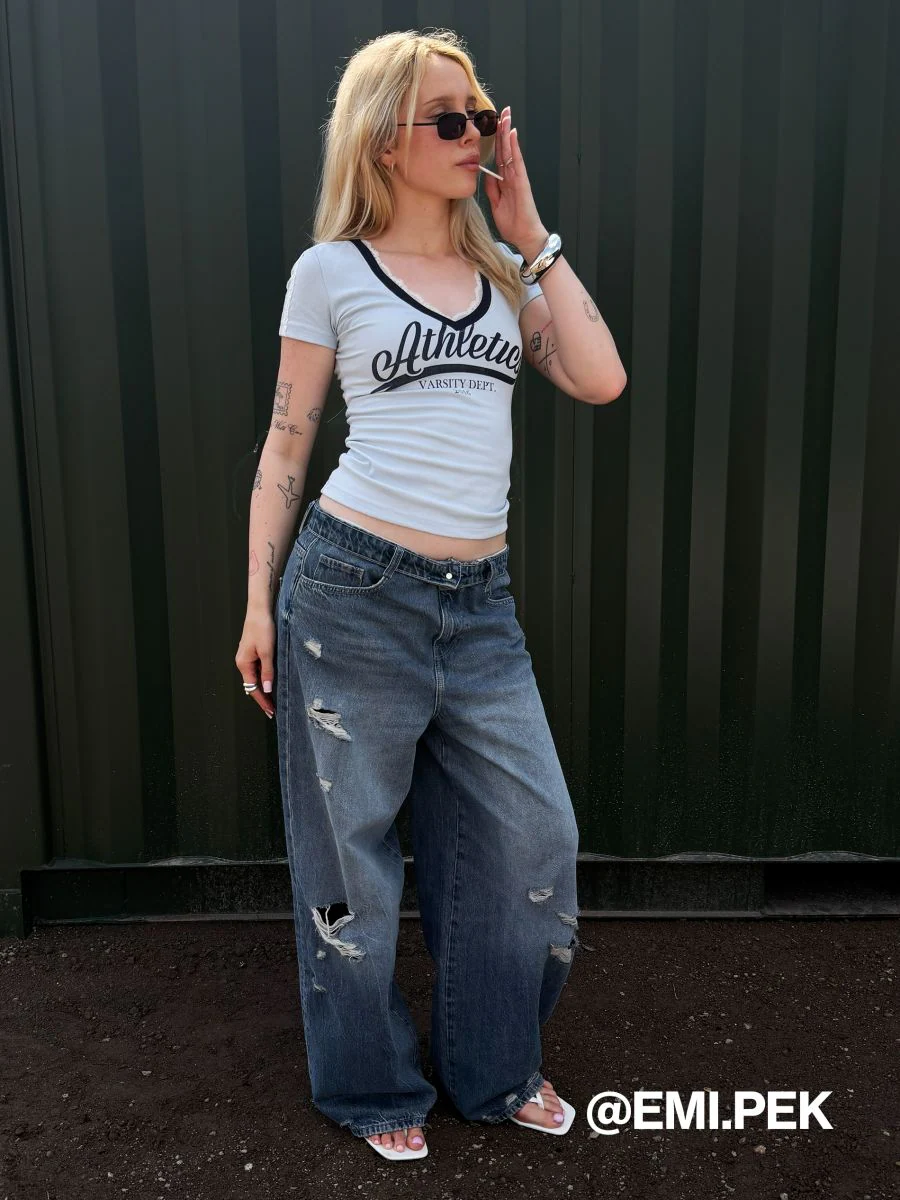 Baggy fit farmerke