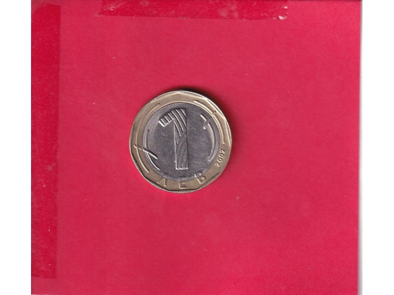 bugarska 2002 1 lev.
