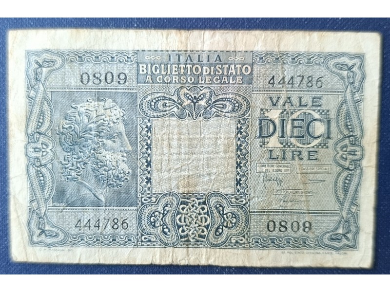 Italija - 10 lira - 1935