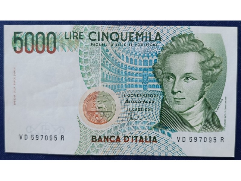 Italija - 5000 lira - 1985