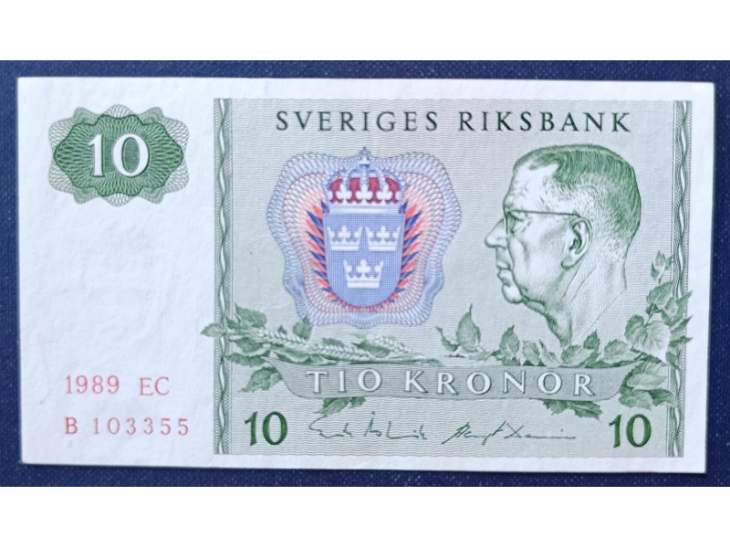 Svedska - 10 kruna - 1989