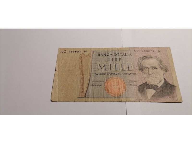 ITALIJA - 1000 LIRA - 1969