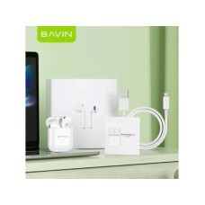 Bavin Slušalice AirPods + kabl lightning bela