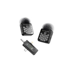 MOXOM Mikrofon bluetooth MX-AX84 Type-C + lightning + 3.5mm jack crni