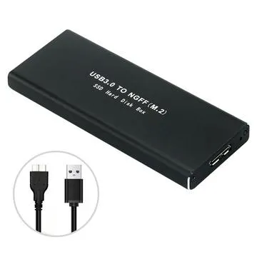 M.2 SSD HARD DRIVE HOLDER WITH USB 3.0 (OPEN BOX - EXCELLENT) - BLACK