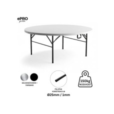 EPRO Garden sklopivi baštenski sto Ø122 74cm, metal-plastika