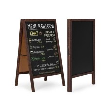 ModernHome Reklamni A-stalak 83×50 cm, dvostrana tabla za pisanje kredom
