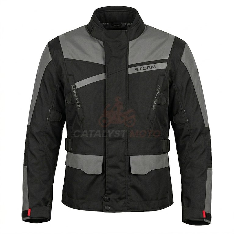 Moto jakna STORM Adventure Stelvio Crno Siva