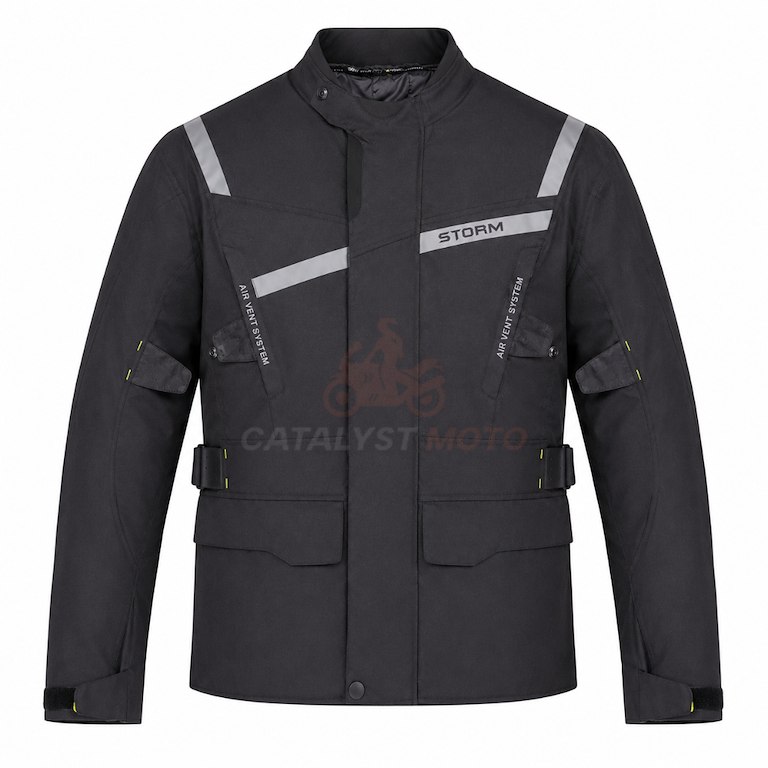 Moto jakna STORM Adventure Stelvio Crna