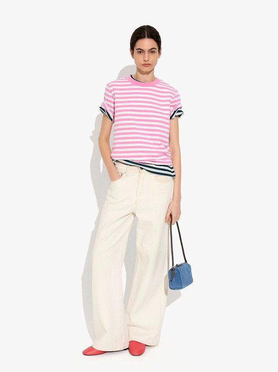 COTTON T-SHIRT WITH STRIPES
