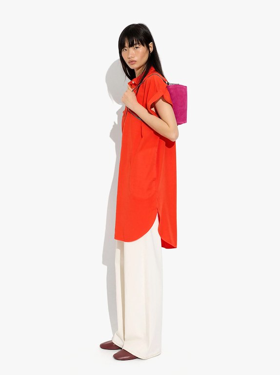 SHORT 100% LYOCELL SHIRT DRESS