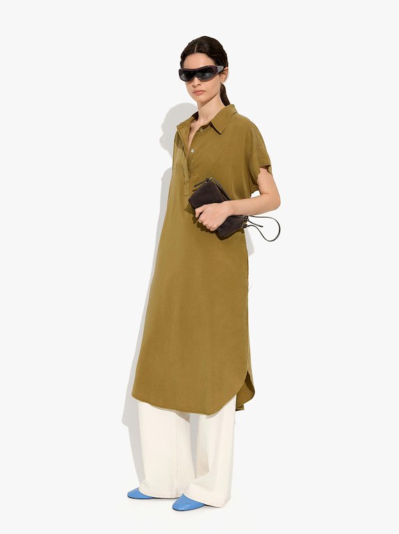 MIDI SHIRT DRESS 100% LYOCELL