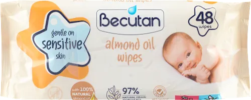 Becutan
Vlažne maramice za bebe sa bademovim uljem, 48 kom