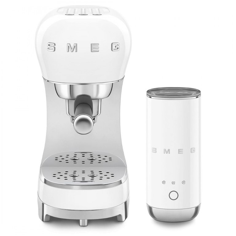 Smeg ECF12WHEU set aparat za espresso i aparat za mlečnu penu