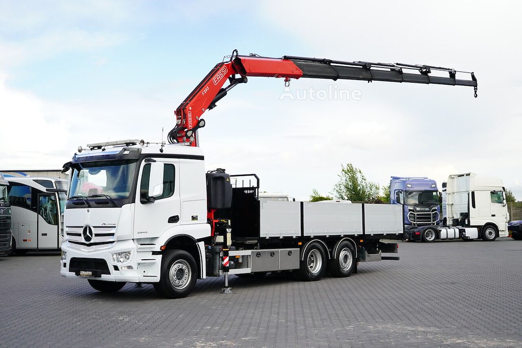 Mercedes-Benz ACTROS / 2543 / 6 X 2 / SKRZYNIOWY + HDS / FASSI F 295 / WYS. 16 kamion s ravnom platformom