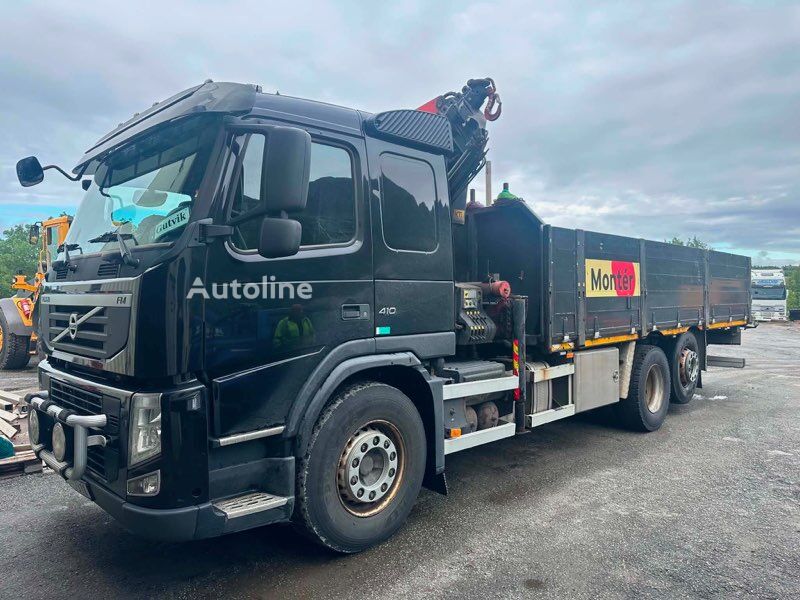 Volvo FM 420 6x2 Crane Palfinger 1205 kamion s ravnom platformom