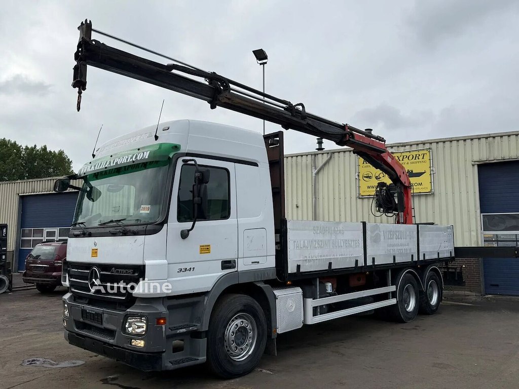 Mercedes-Benz Actros 3341 Crane - Palfinger PK18500 + Remote Joystick - 6x4 - kamion s ravnom platformom
