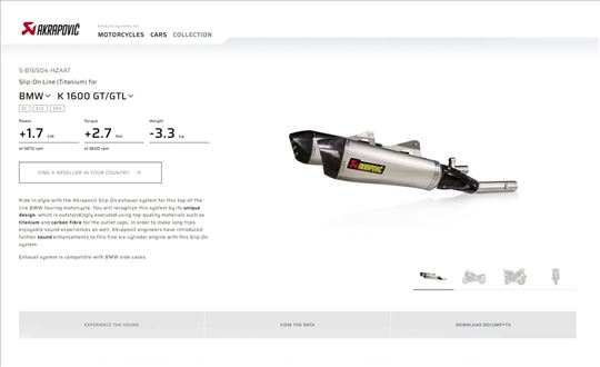 Akrapovic K48 auspuh za BMW K1600 GT/GTL - NOVO