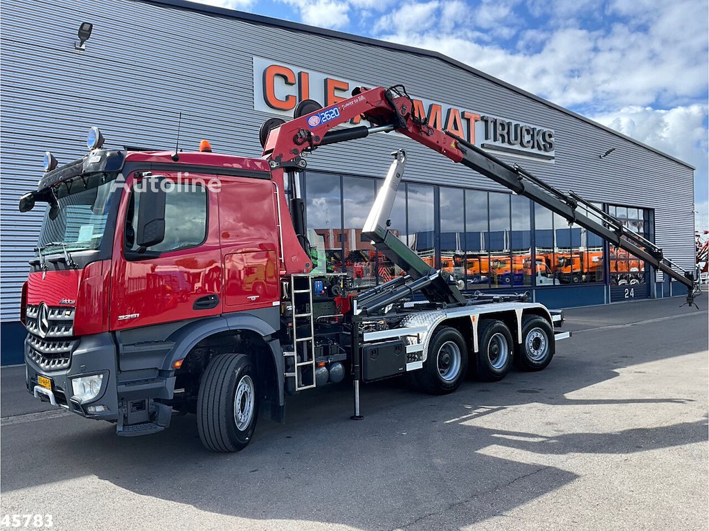 Mercedes-Benz Arocs 3251 8x4 Euro 6 HMF 26 Tonmeter laadkraan kamion rol kiper