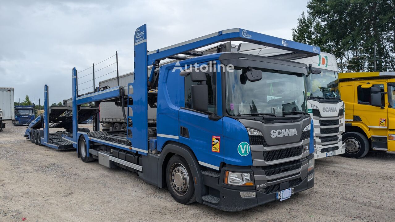 Scania P450 autotransporter + prikolica autotransportera