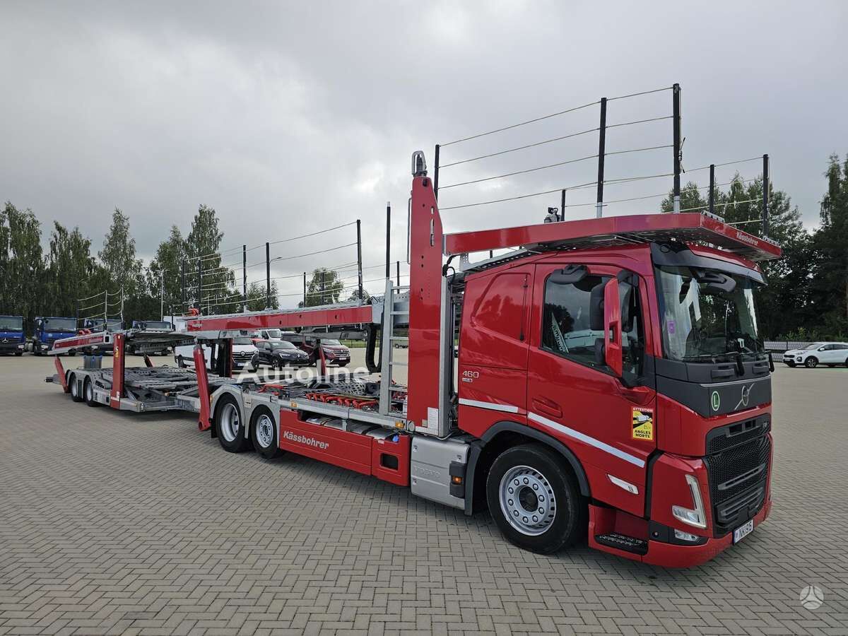 Volvo FM460 + Kassbohrer 2025 autotransporter + prikolica autotransportera
