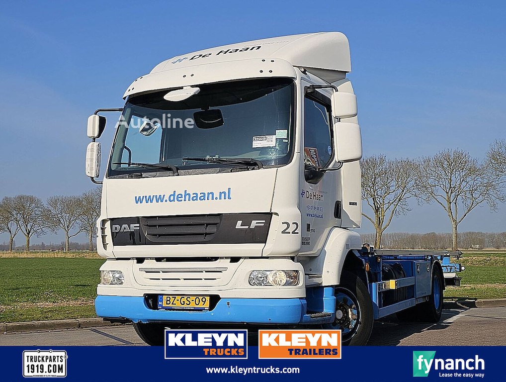 DAF LF 55.180 11.9T AIRCO 3 SEATS vozilo za prevoz kontejnera