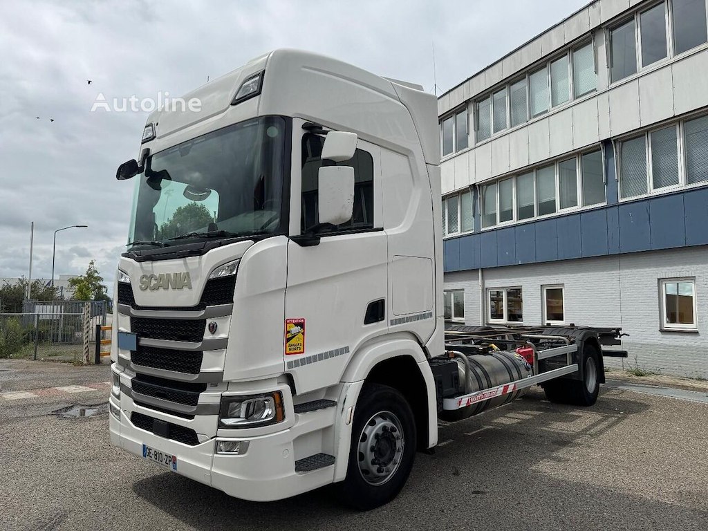 Scania R410 4X2 LNG EURO 6 + RETARDER - BDF CHASSIS vozilo za prevoz kontejnera