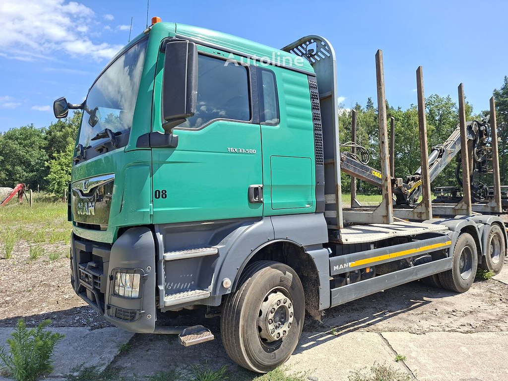 MAN TGX kamion za prevoz drva + šumarska prikolica