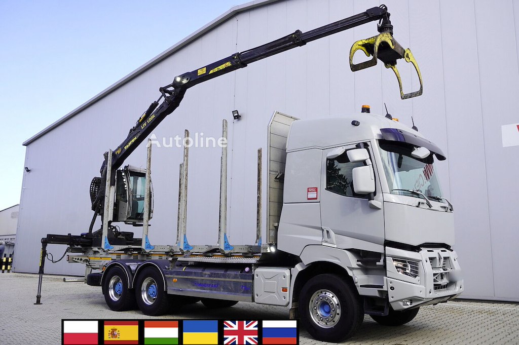 Renault VP K520 6x4 Medium / Tajfun LIV 120 K crane / 120 tho. km! / 202 kamion za prevoz drva