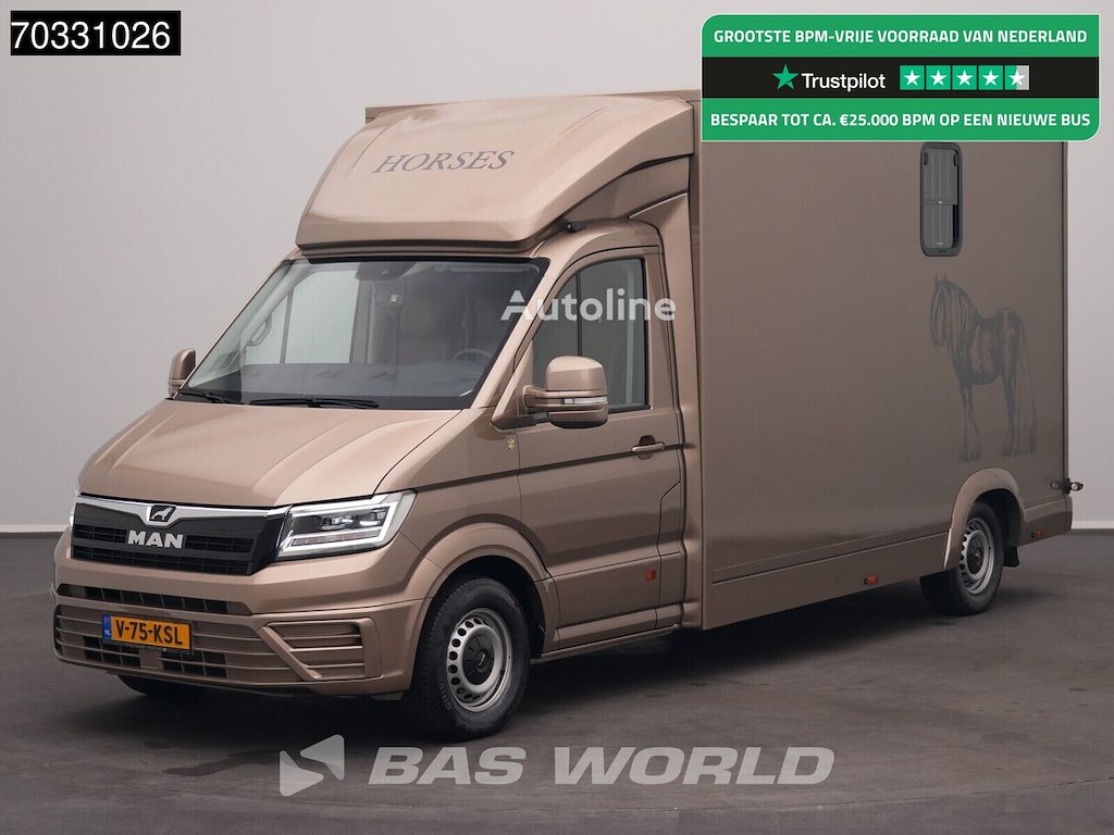 MAN TGE 3.180 Automaat Paardenwagen Hengstenuitvoering Trekhaak LED vozilo za prevoz konja