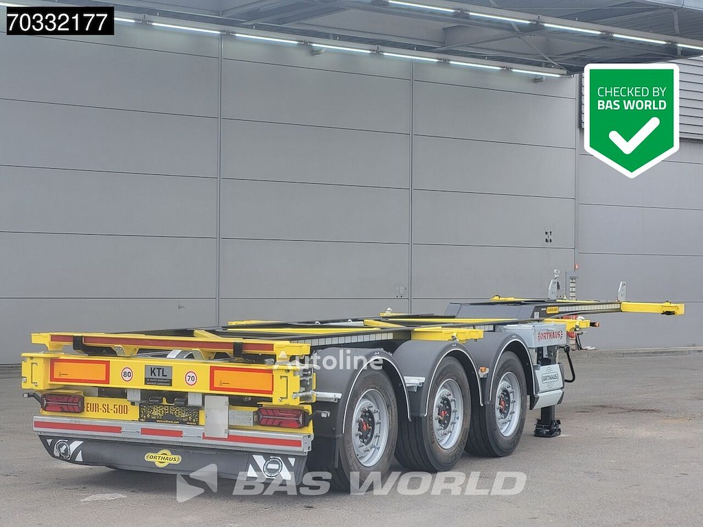 Nova Orthaus CGS (Euro Slider 500) 3 axles Multi 45ft Lift Axle extendable SA poluprikolica za prevoz kontejnera